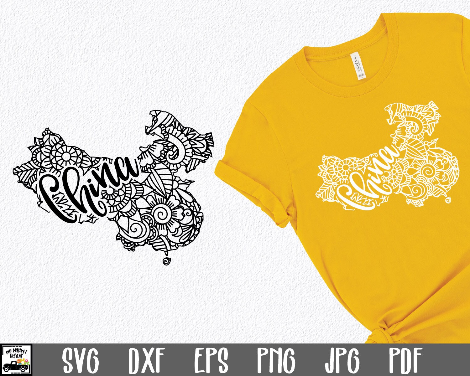 China SVG File China Mandala SVG Cut File Mandala Clip Art | Etsy