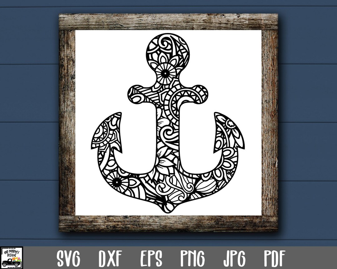 Mandala Anchor SVG File - Anchor Mandala SVG Cut File - Clip Art ...