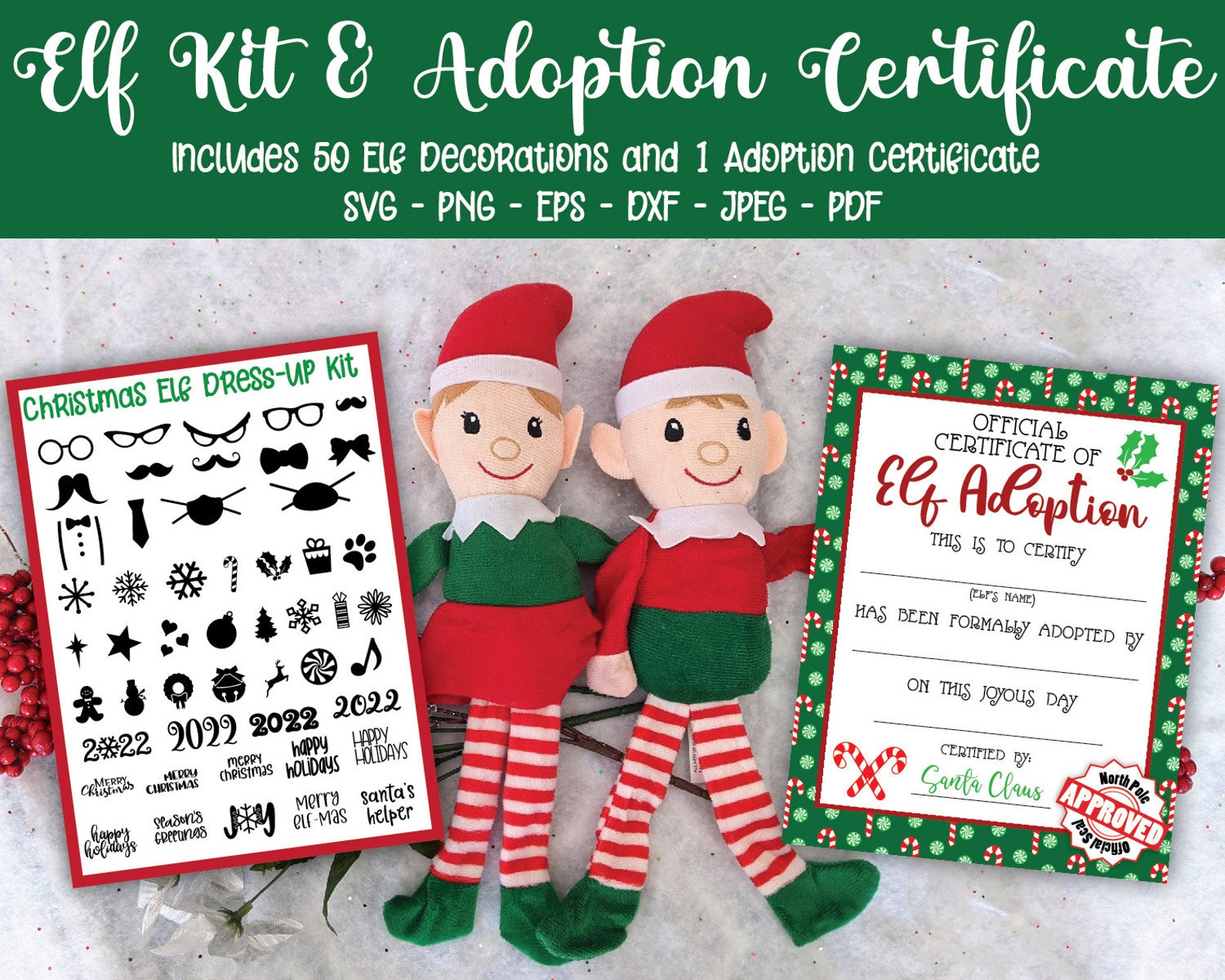 Elf Toy Kit Elf Dress up Kit and Adoption Certificate - Etsy