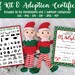 Elf Toy Kit - Elf Dress up Kit and Adoption Certificate - Christmas Cut ...