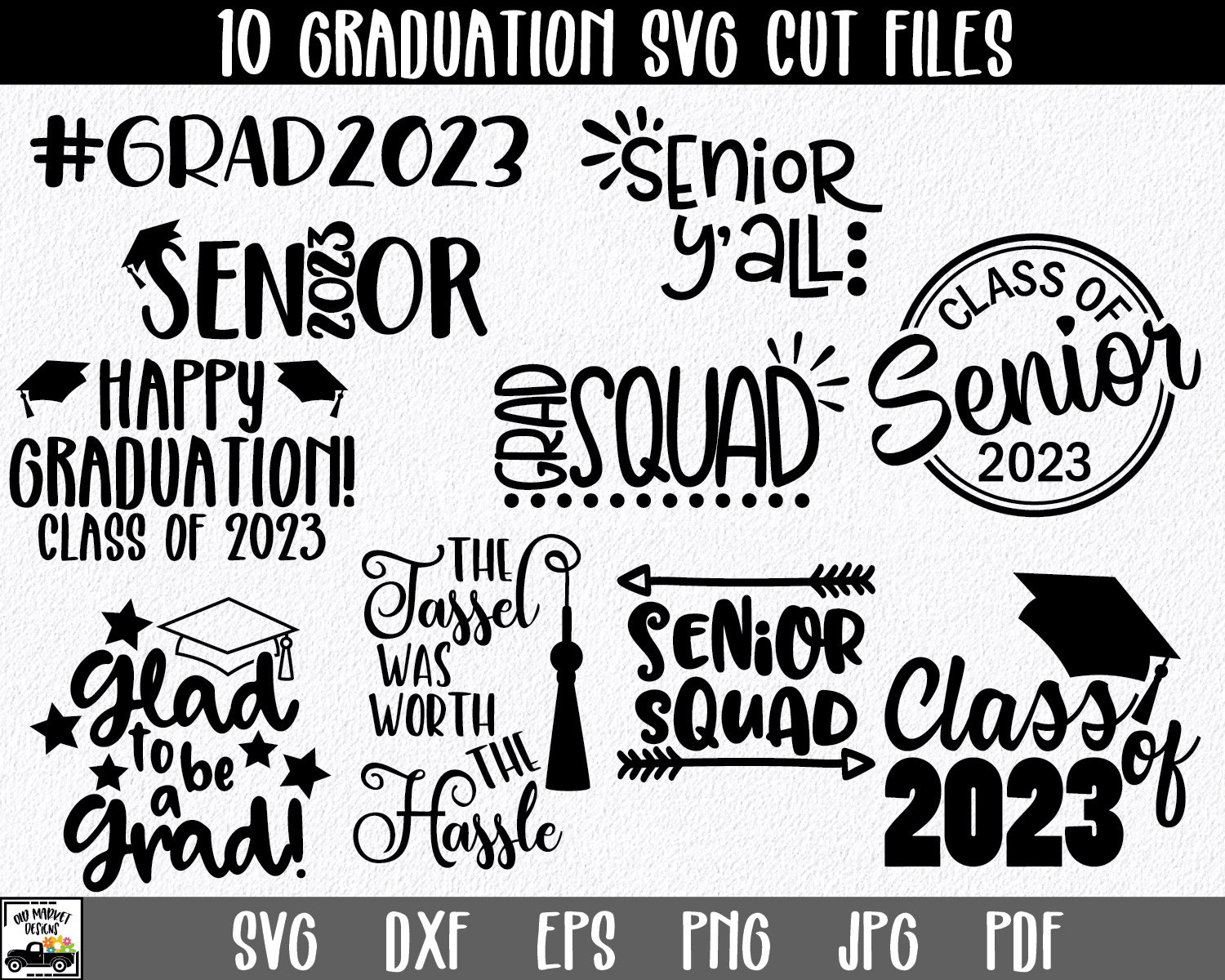 Graduation SVG Bundle 10 SVG Files Clip Art Printable - Etsy