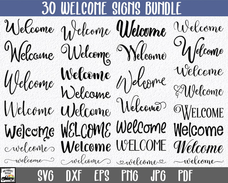 Welcome SVG Bundle 30 Welcome Sign SVG Files Welcome - Etsy