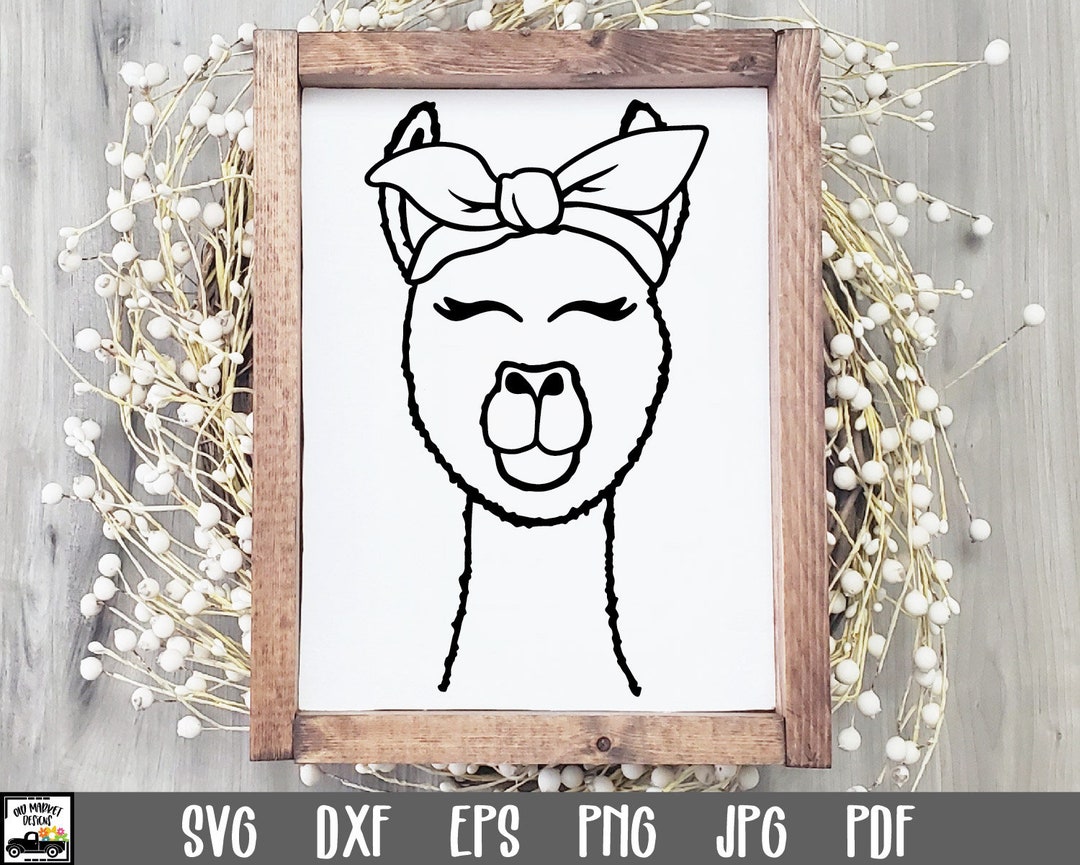 Llama SVG File - Alpaca SVG File - Llama With Bandana SVG - Alpaca ...