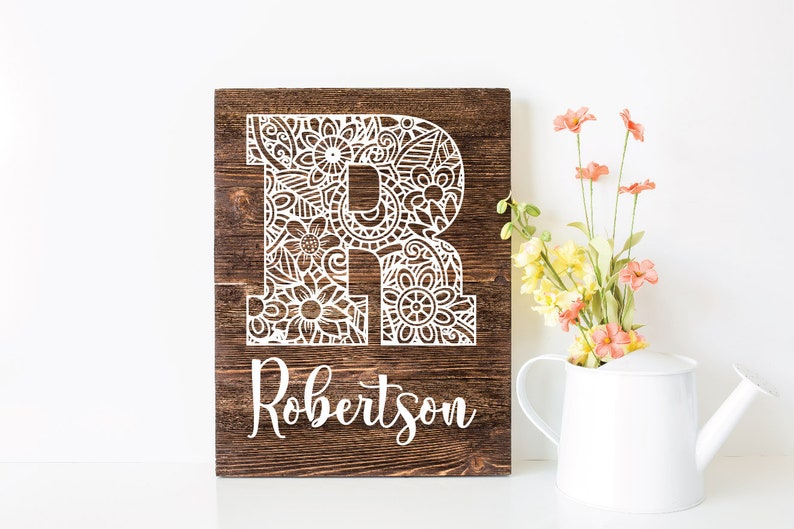 Letter R SVG File Mandala Monogram Letter R SVG Cut File - Etsy