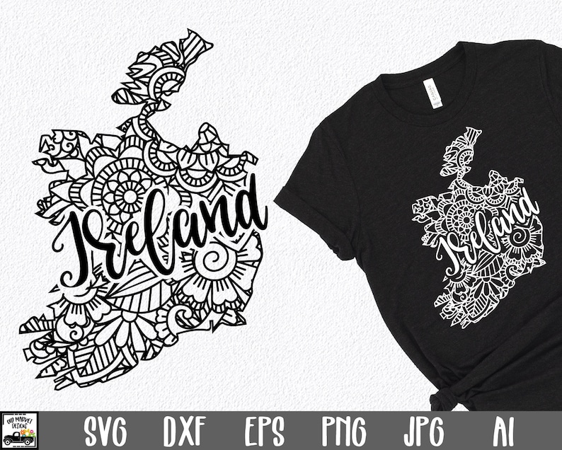 Ireland SVG File - Ireland Mandala SVG Cut File - Mandala Clip Art ...