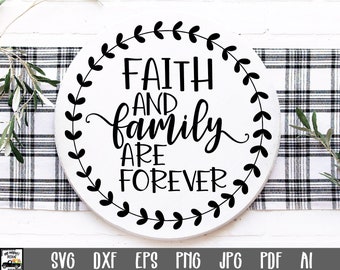 Round Faith Svg File - Etsy