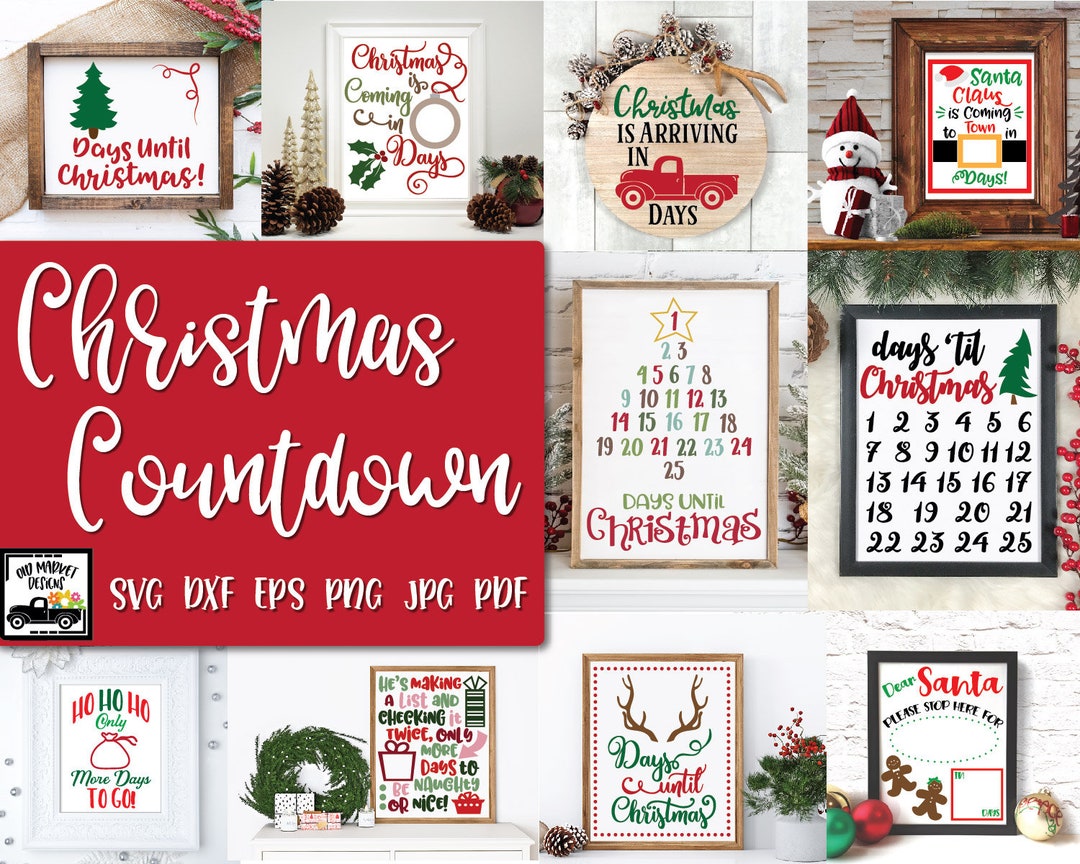 Christmas SVG Cut File Bundle - 10 Christmas Countdown Cut Files ...