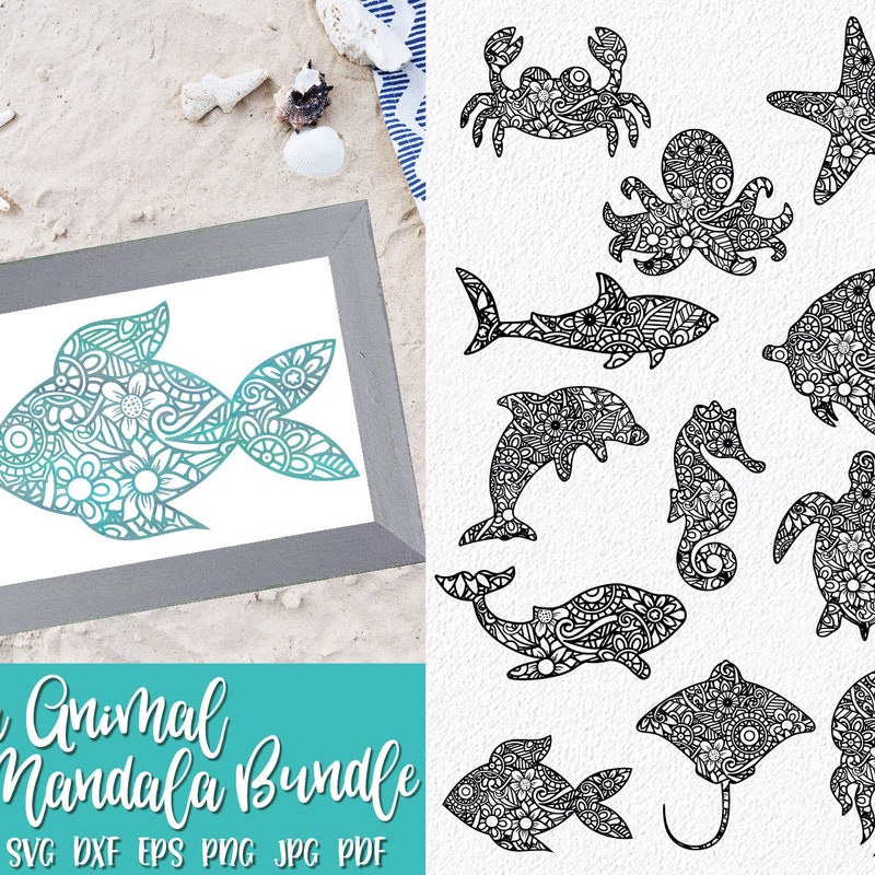 Animal Mandala Svg - Etsy
