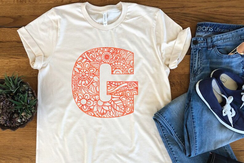 Letter G SVG File Mandala Monogram Letter G SVG Cut File | Etsy