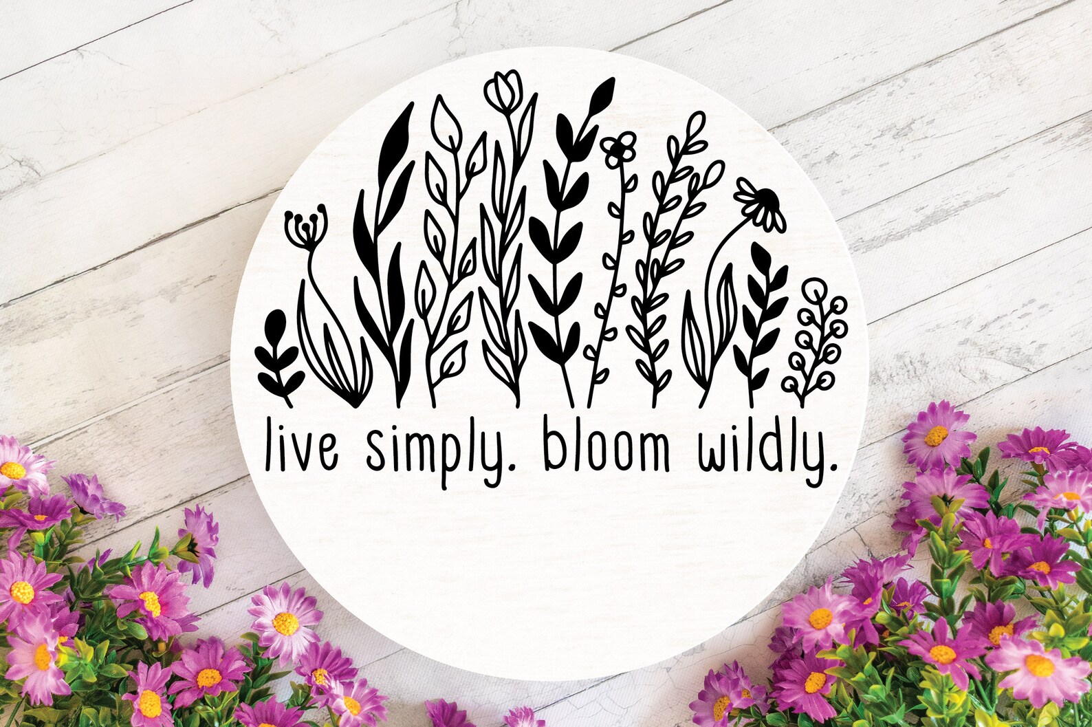Spring Door Signs SVG Bundle - Spring and Easter SVG Bundle - Round ...