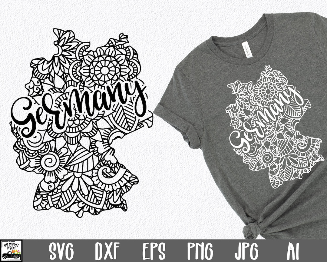 Germany SVG File - Germany Mandala SVG Cut File - Mandala Clip Art ...