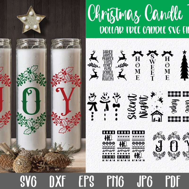 Christmas Pillar Wrap - Etsy