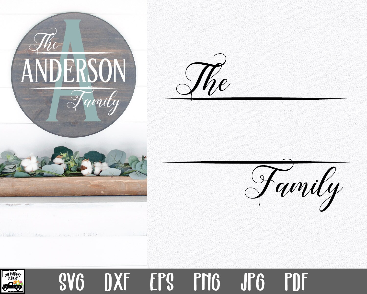 Card Making & Stationery Round Sign SVG Family Name SVG File Cutting ...