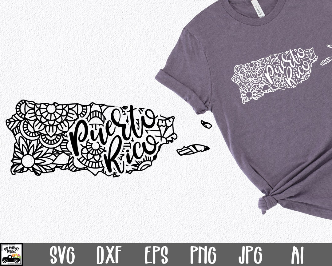 Puerto Rico SVG File - Puerto Rico Mandala SVG Cut File - Mandala Clip ...