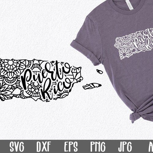 Puerto Rico SVG File Puerto Rico Mandala SVG Cut File - Etsy