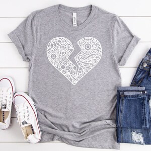 Broken Heart Mandala SVG File - Broken Heart Flower Mandala SVG Cut ...