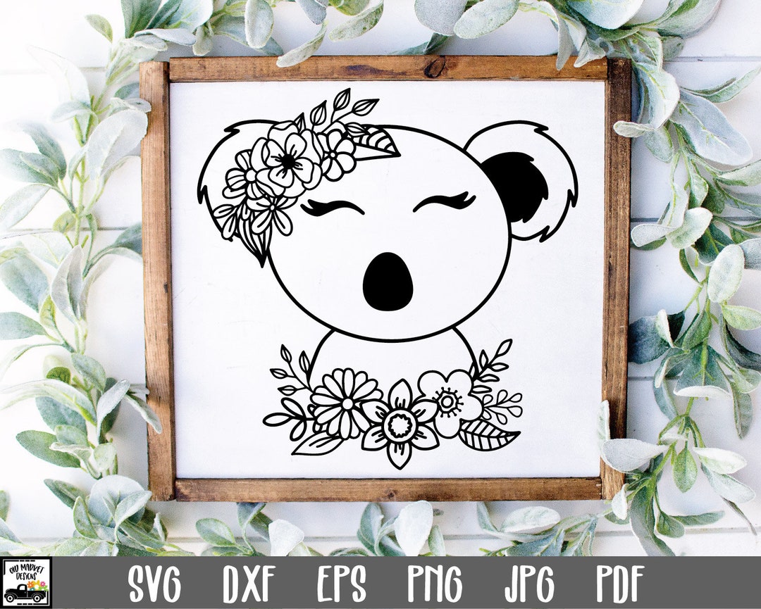Koala SVG File - Koala Face SVG - Koala Clip Art - Koala Printable Art ...