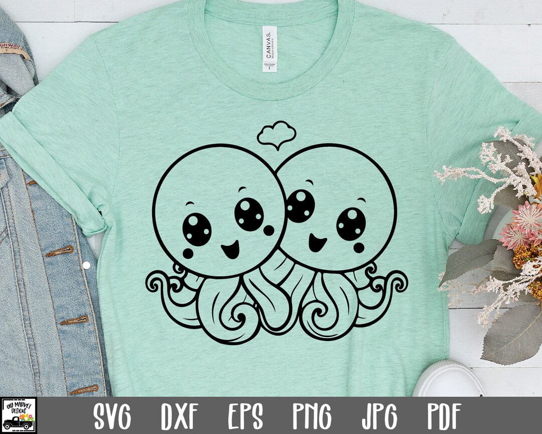 Cute Octopus Buddies SVG File - Octopus SVG File - Octopus Clip Art ...