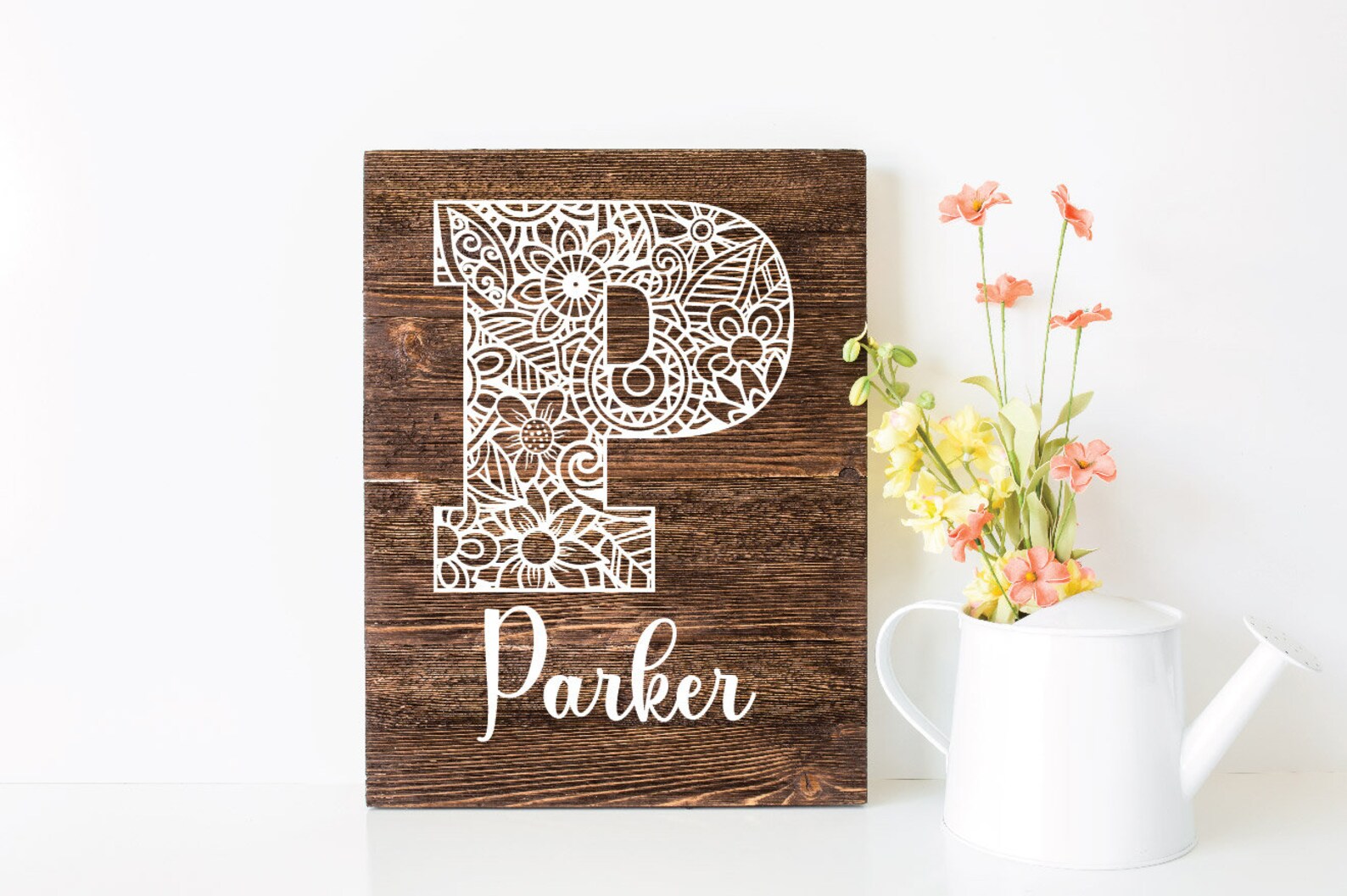 Letter P SVG File Mandala Monogram Letter P SVG Cut File - Etsy