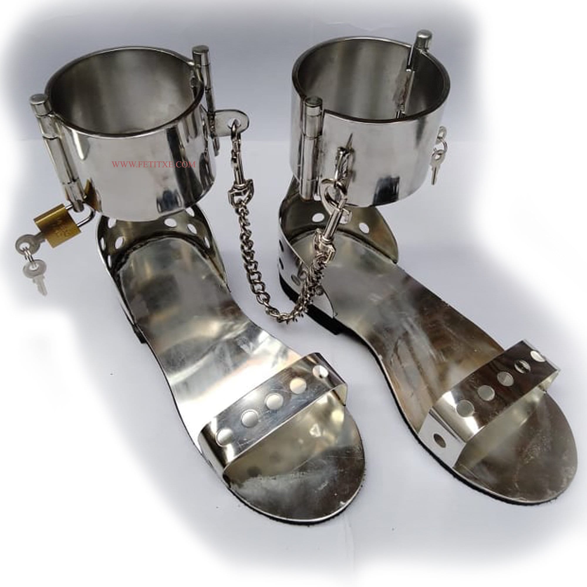 Slave EXTREME Bondage Steel Made Fetish SHOES With Heavy Cuffs and ...