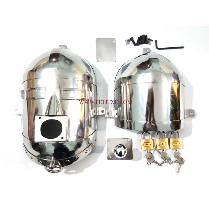 Steel Medieval Bondage Head Cage With Padlock Metal Helm - Etsy