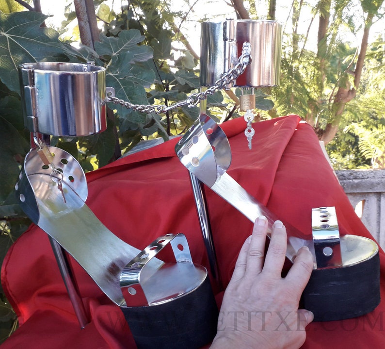 Steel Made Fetish EXTREME Bondage Metal HIGH HEEL Restraint With Heavy ...