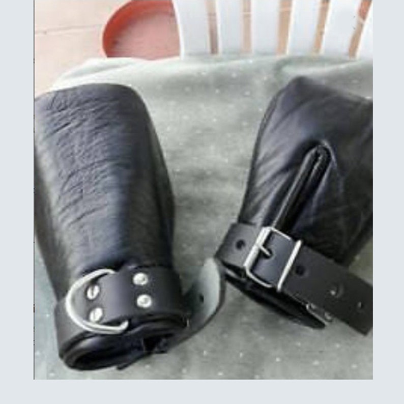Genuine Leather Locking Bondage Padded Fist Mitts - Etsy