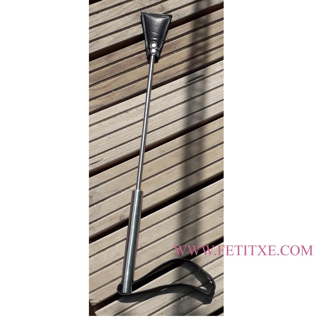 Metal Crop With Leather Top BDSM Steel Spanking Tool - Etsy