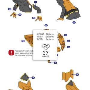 Salamander Papercraft | Printable PDF Template to Create Your Own 3D ...