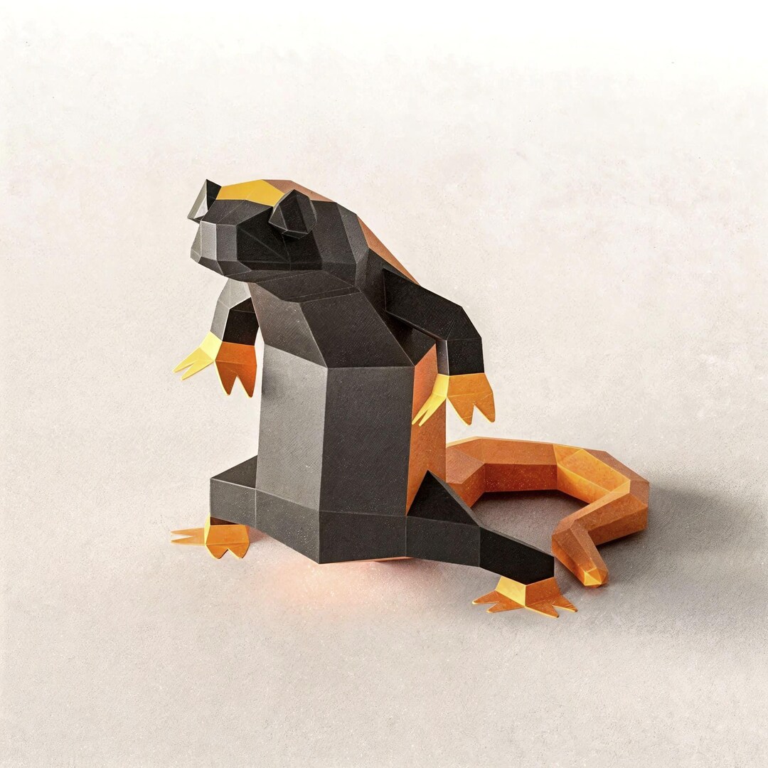 Salamander Papercraft | Printable PDF Template to Create Your Own 3D ...