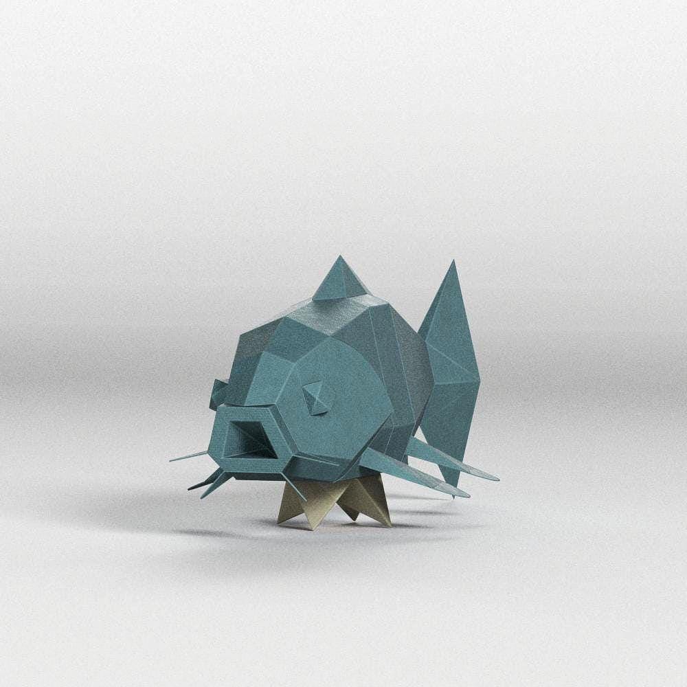 DIY 3D Paper Fish | Printable Papercraft Template for Beginners - Etsy