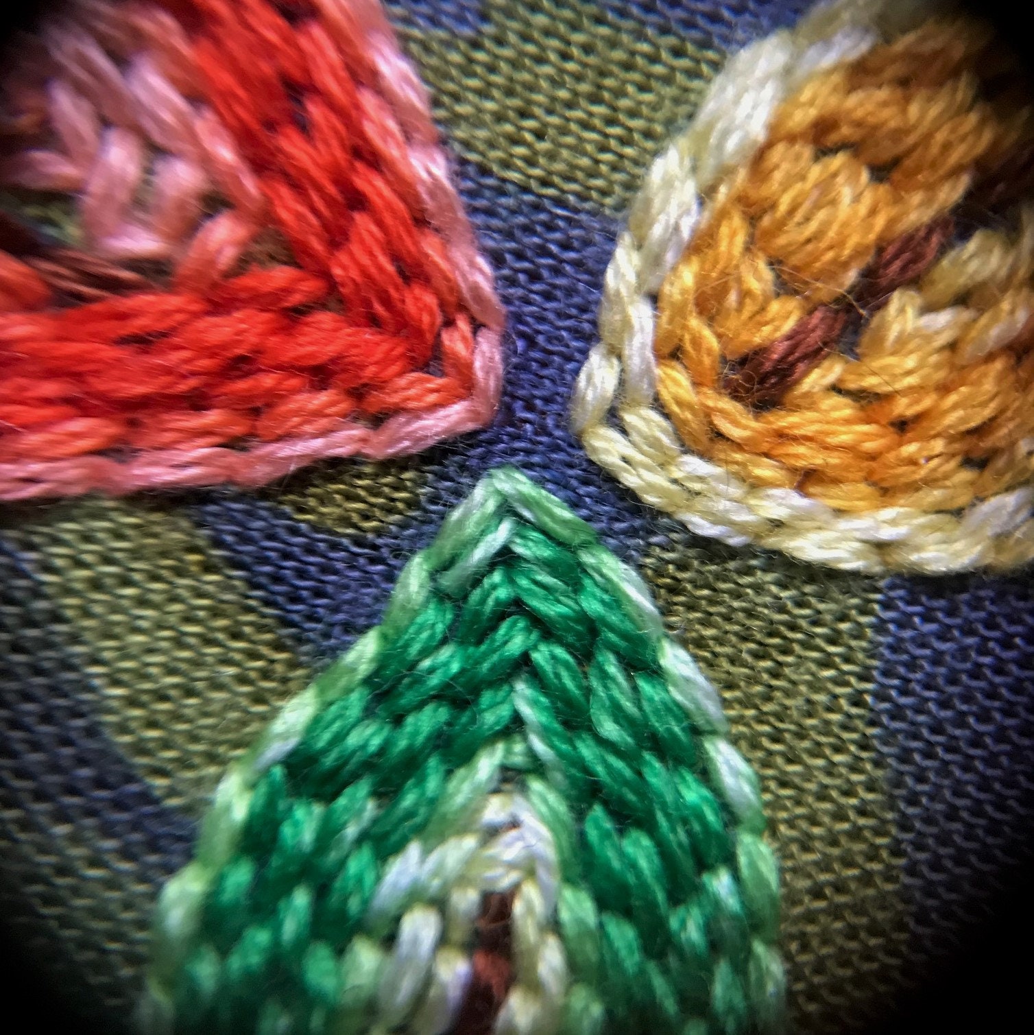 La naturaleza inspirada hecho a mano 3 Punch aguja bordado aro - Etsy ...