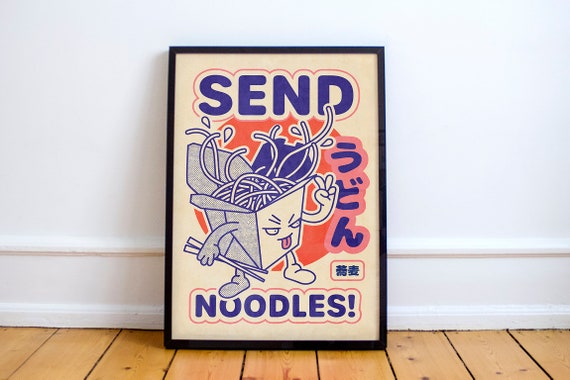 Send Noodles. Japanese Food. Box. Kawaii. Chopsticks. Vintage. | Etsy