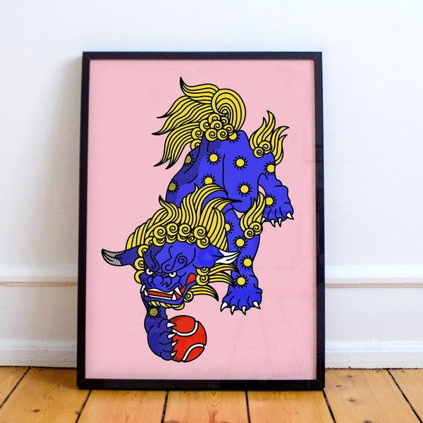 Foo Dog Wall Art - Etsy