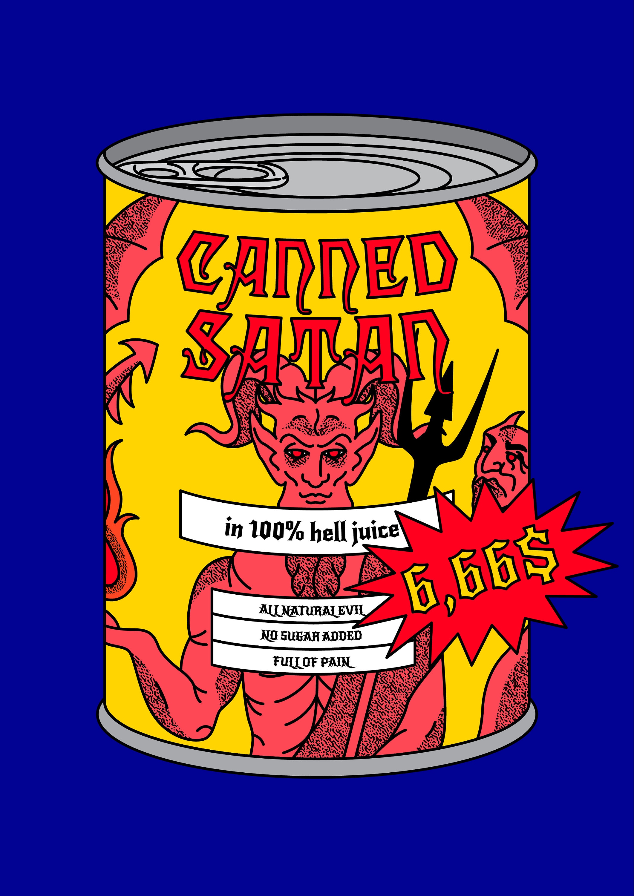 Satan. Canned Satan. Full of Evil. Food Can. A2 42x594 Cm - Etsy