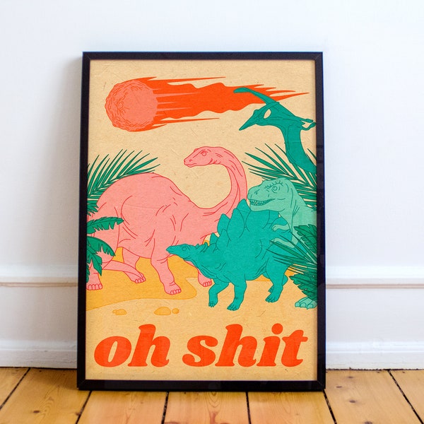 Oh Shit Poster - Etsy