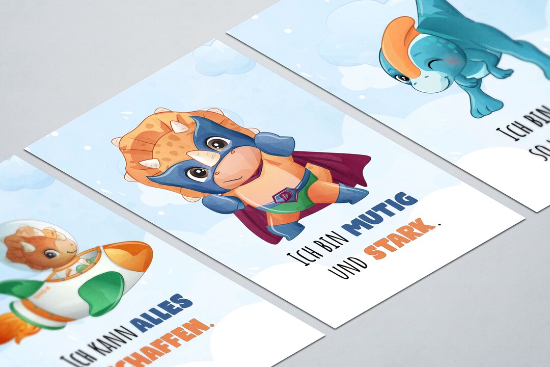 20 Dino Affirmation Cards for Children Encouragement Cards Mindfulness ...