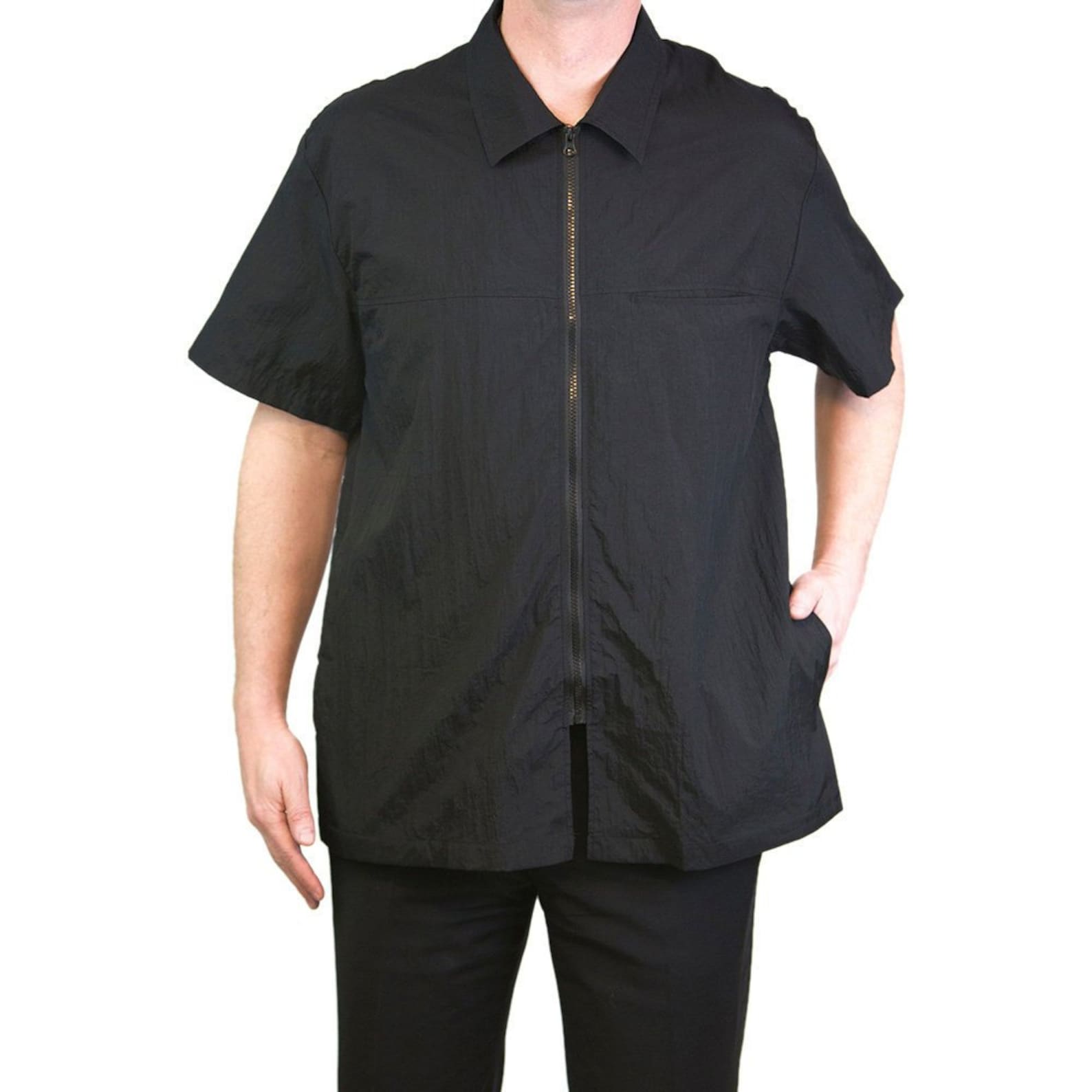 Classic Barber Jacket With Custom Name Logo Embroidery Barber Smock ...