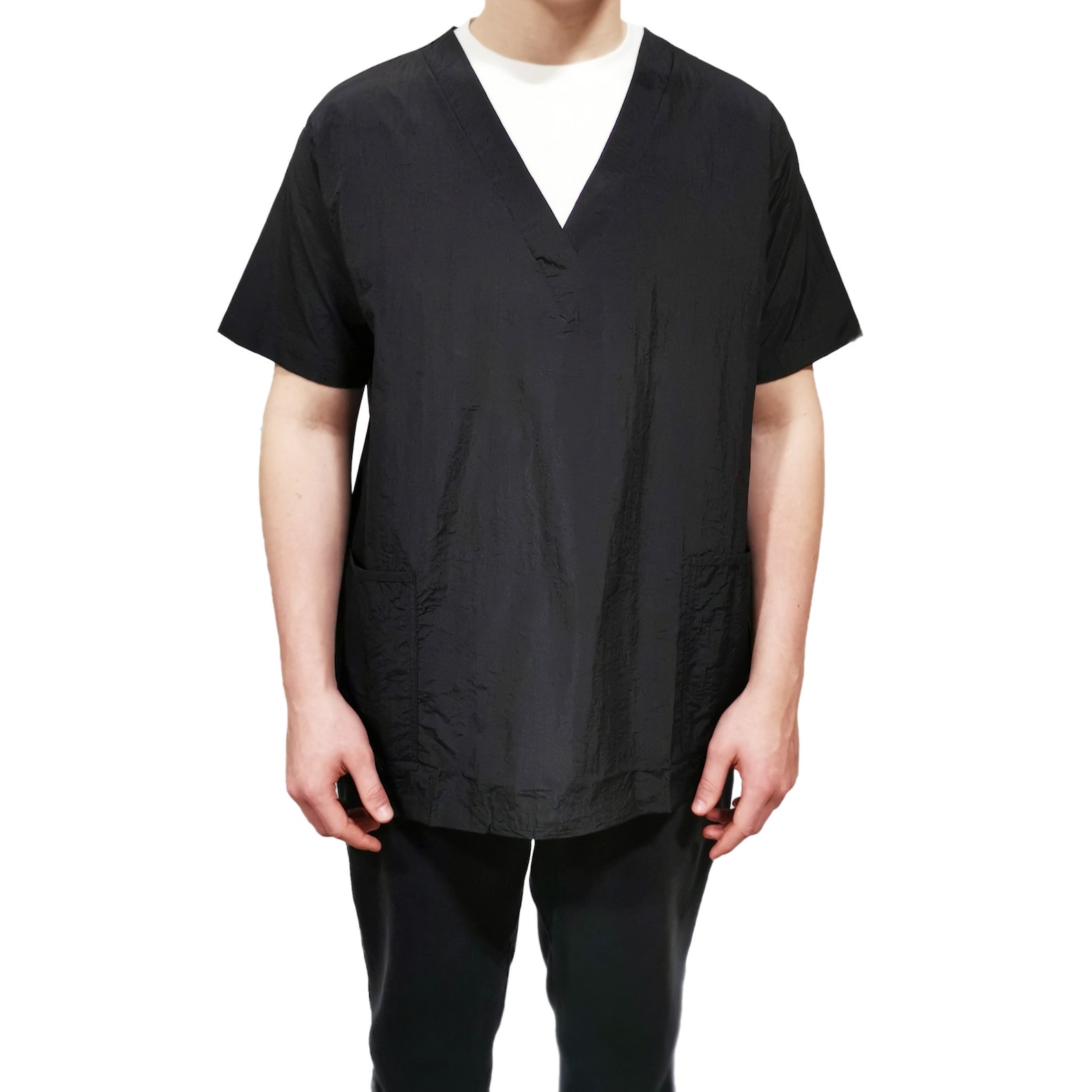 V-neck Scrub Top, Water Repellent Nylon Smock, Custom Embroidery - Etsy