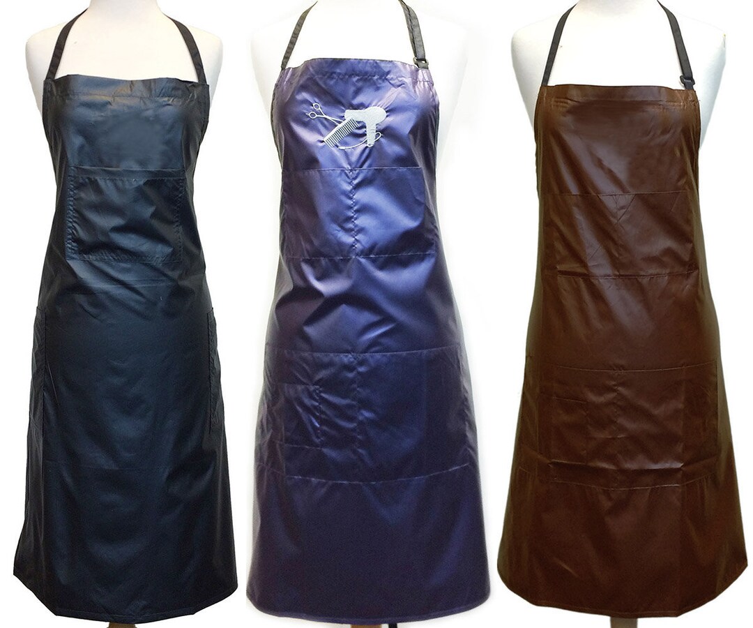 Waterproof Chemical Apron With Custom Name Logo Embroidery Barber Salon ...