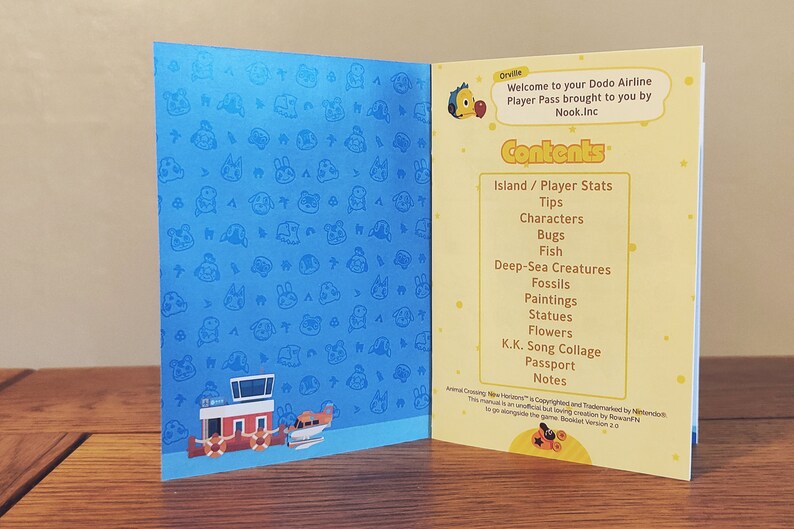 Animal Crossing: New Horizons Player Pass Booklet V2 - Etsy