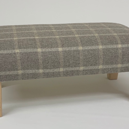 Beautiful Upholstered Large Handmade Footstool With Wooden - Etsy UK
