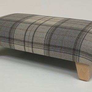 Beautiful Upholstered Large Handmade Footstool With Wooden Legs Uk ...