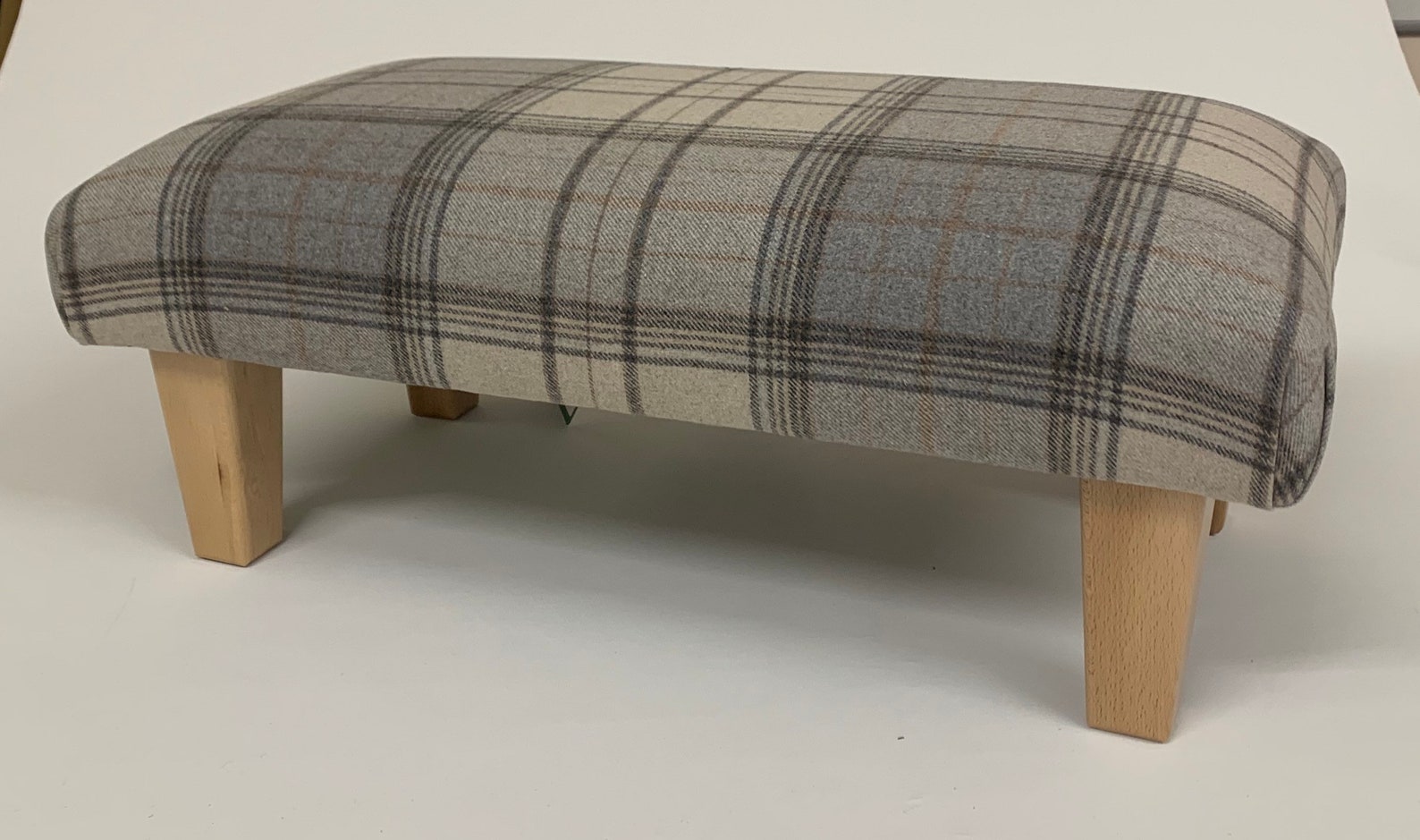 Beautiful Upholstered Large Handmade Footstool With Wooden Legs Uk ...