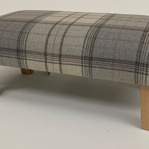 Beautiful Upholstered Large Handmade Footstool With Wooden Legs Uk ...