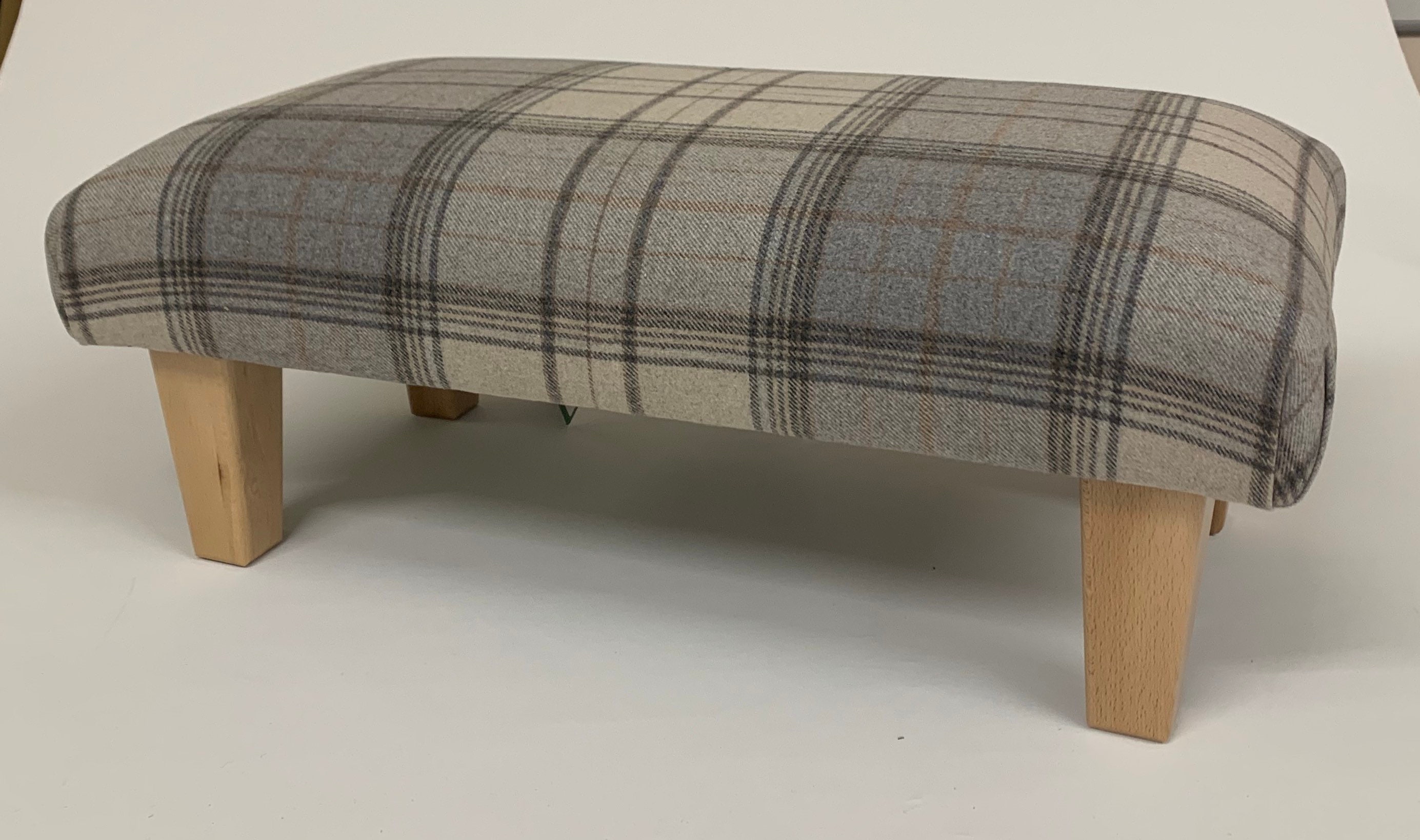 Beautiful Upholstered Large Handmade Footstool With Wooden Legs Uk ...