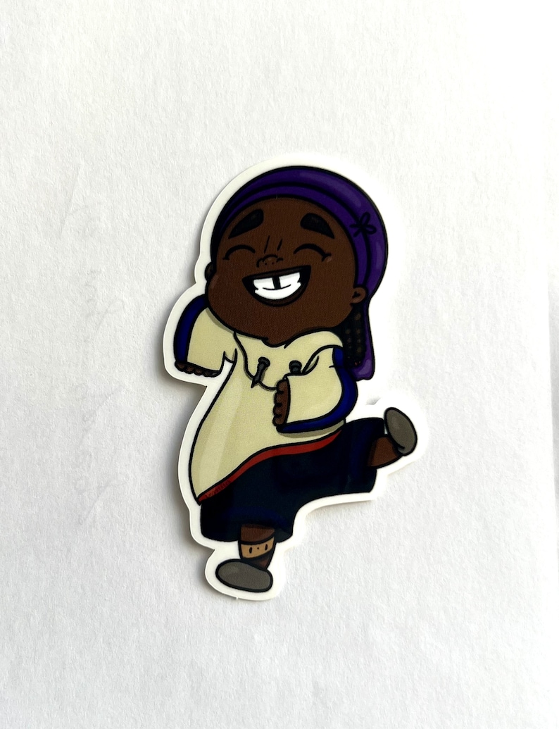 Black Girl Sticker Izzy | Girl With Durag Sticker | Peace Sign Sticker ...