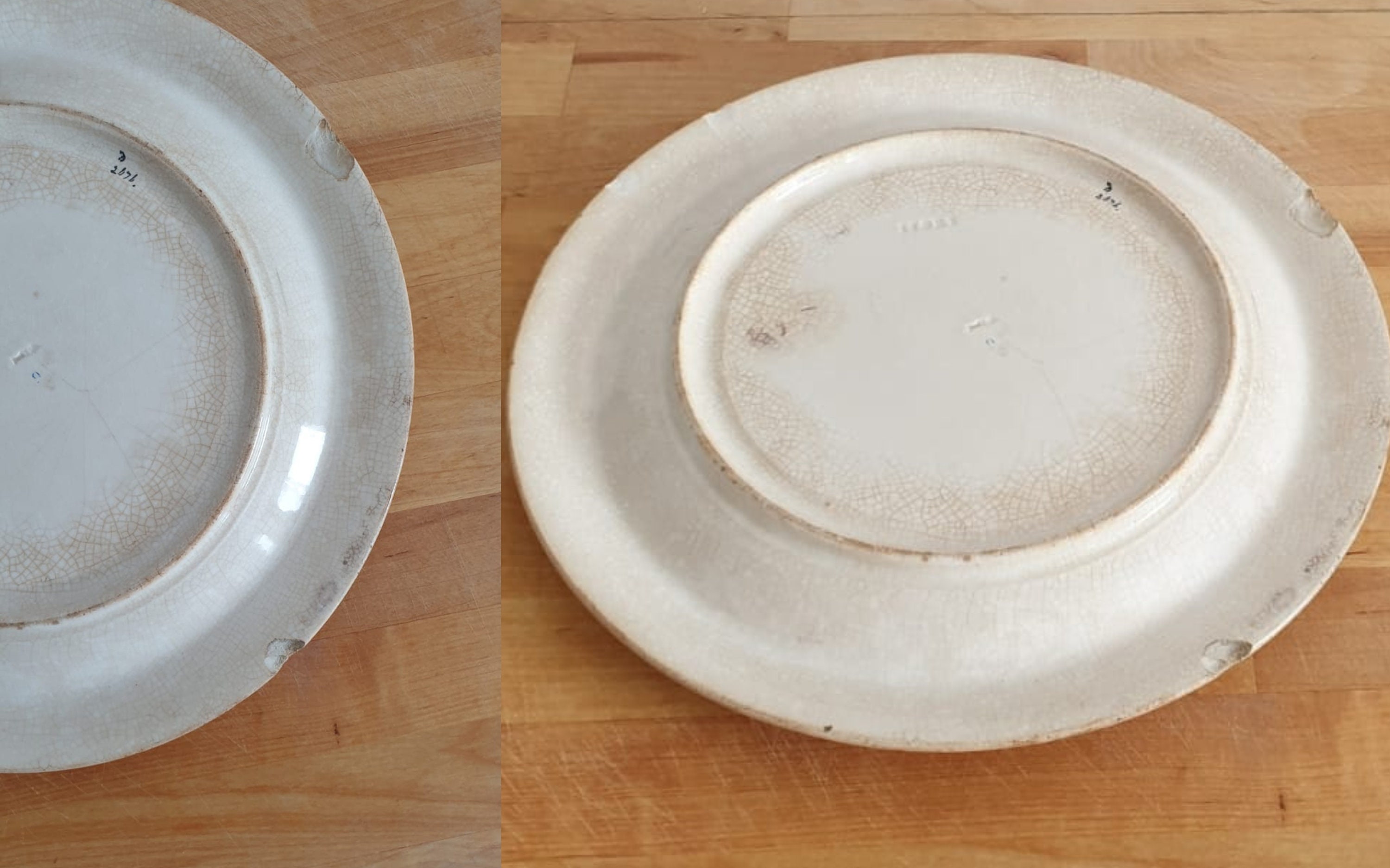 Antique English Ivory Ironstone Platter - Etsy