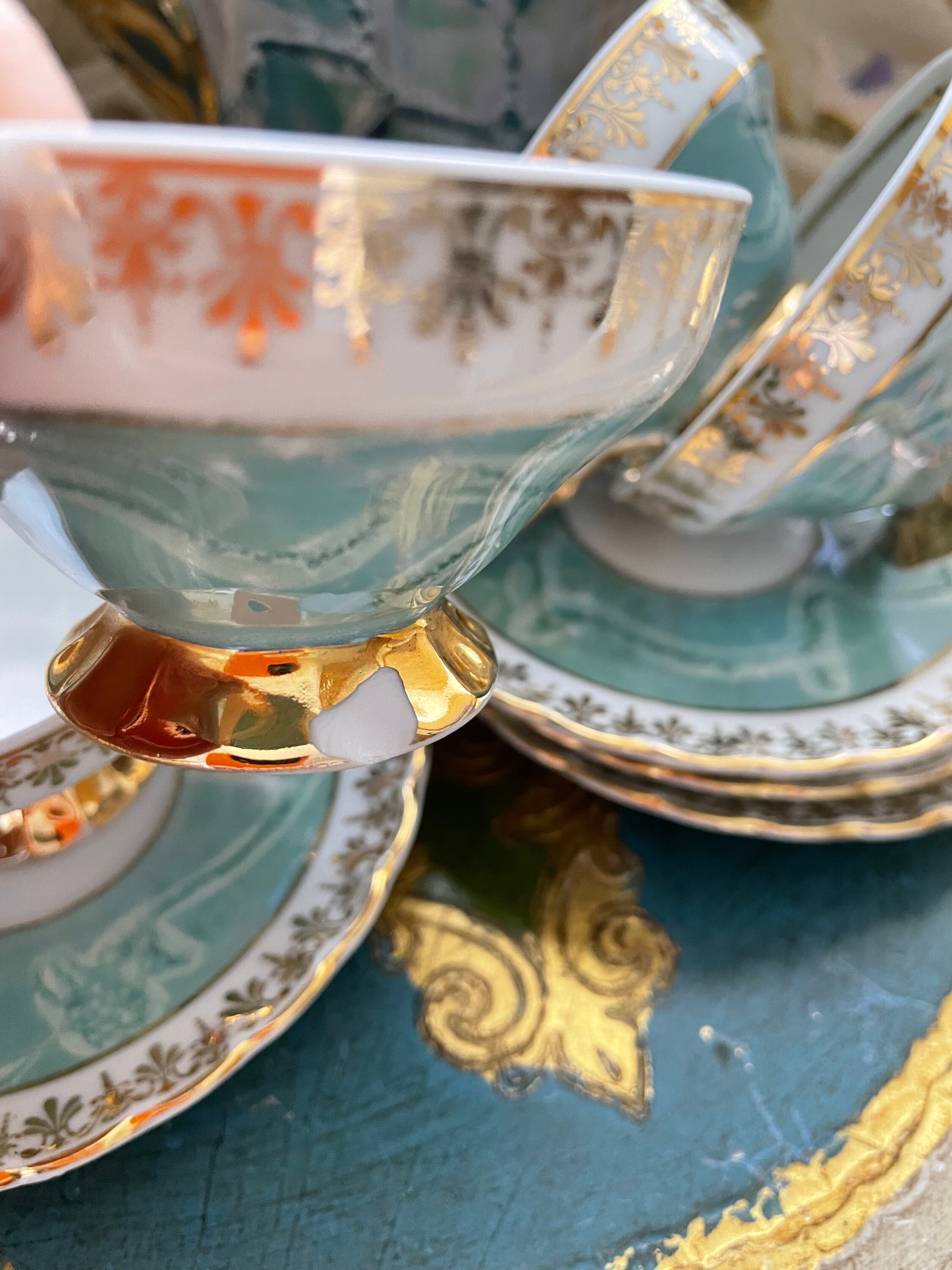 Vintage Bavaria Porcelain Coffee Set / Demitasse Coffee Set of - Etsy