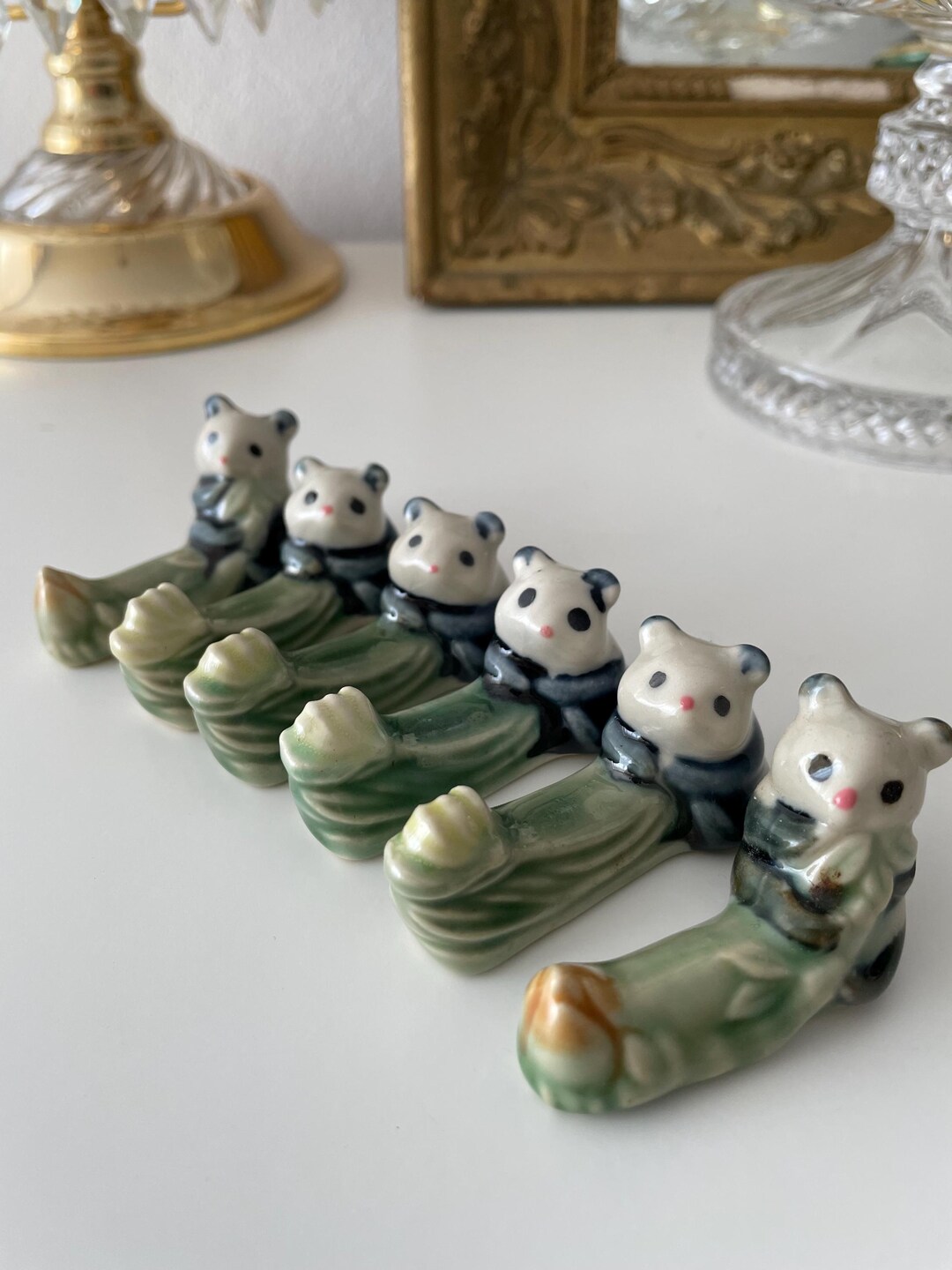 Set of 6 Knife Rest Porcelain Knife Rest - Etsy